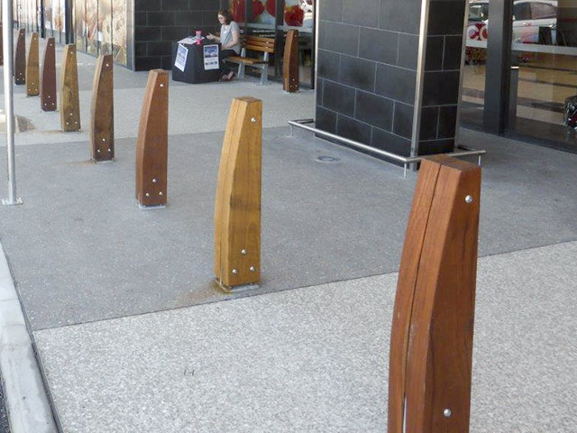 Timber Bollard Products for Design Professionals from Outdoor Structures Australia