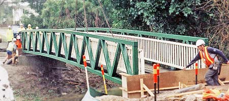 Trussed Metal Bridges from Outdoor Structures Australia